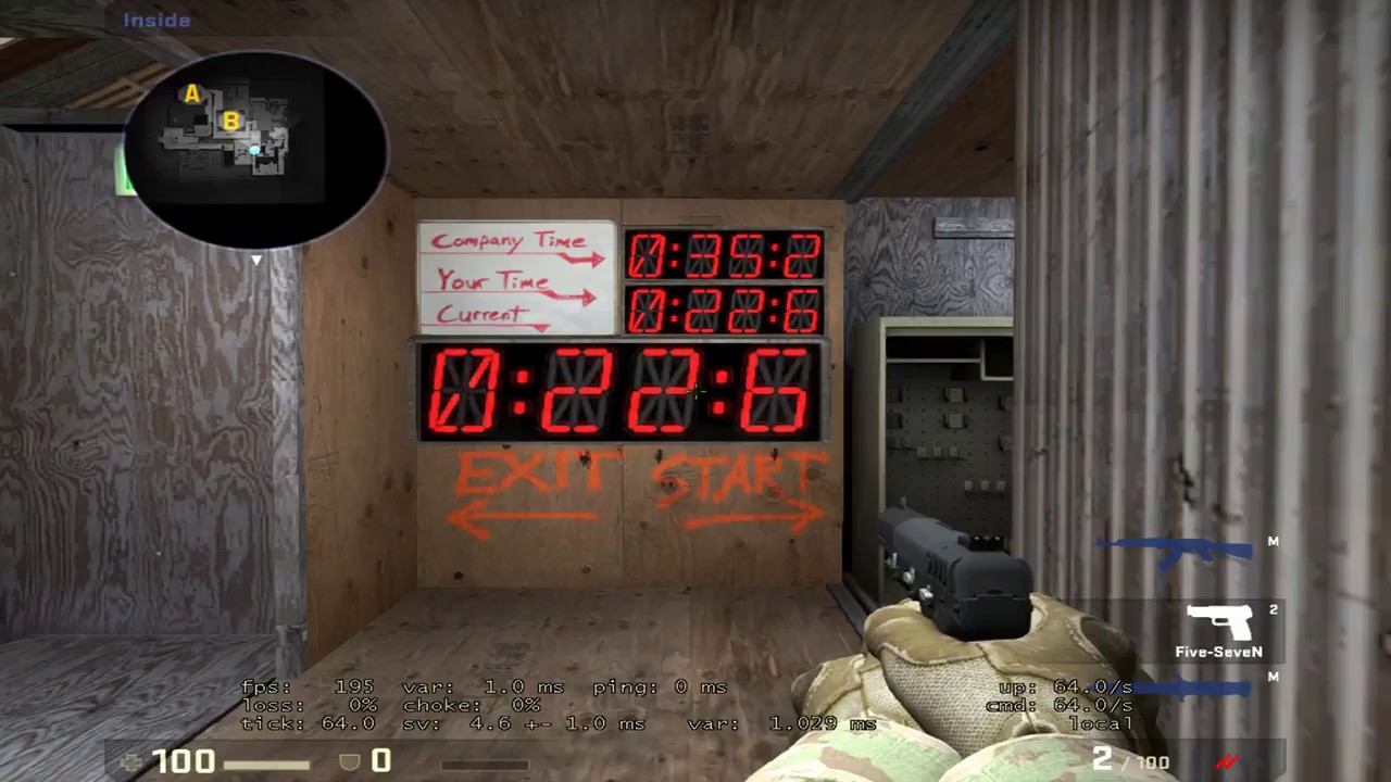 CS:GO Gun Range Speedrun in 22.600 Seconds - YouTube