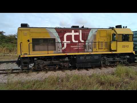 GE U10B 2212 DA FTL COM VAGÕES FLD. #TREM #FERROVIA. - YouTube