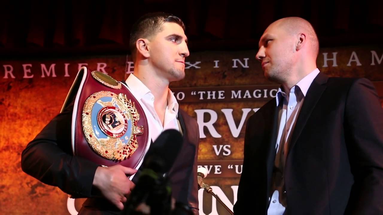 Longest staredown ever: Huck - Glowacki? Fighters in NYC #boxing - YouTube