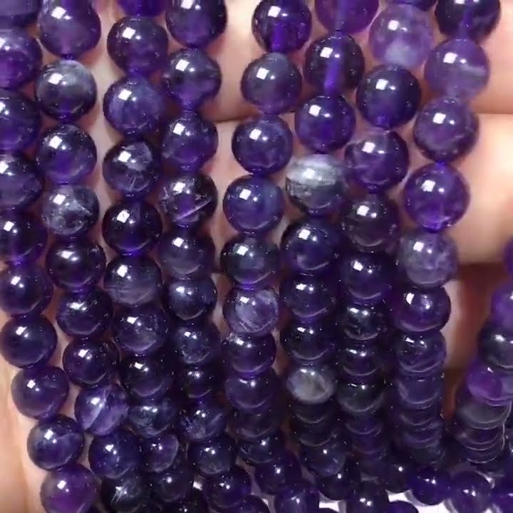 Natural Amethyst Round beads Healing & Energy Gemstone Loose Beads for ...