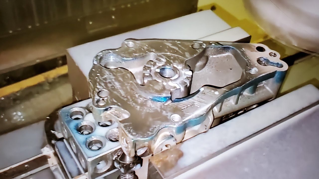 N55 Oil Pump restoration; CNC face-milling delicate parts - YouTube