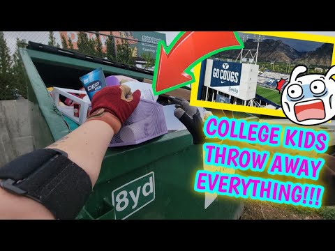 DUMPSTER DIVING!! College Student Housing Clean Outs are UNBELIEVABLE ...