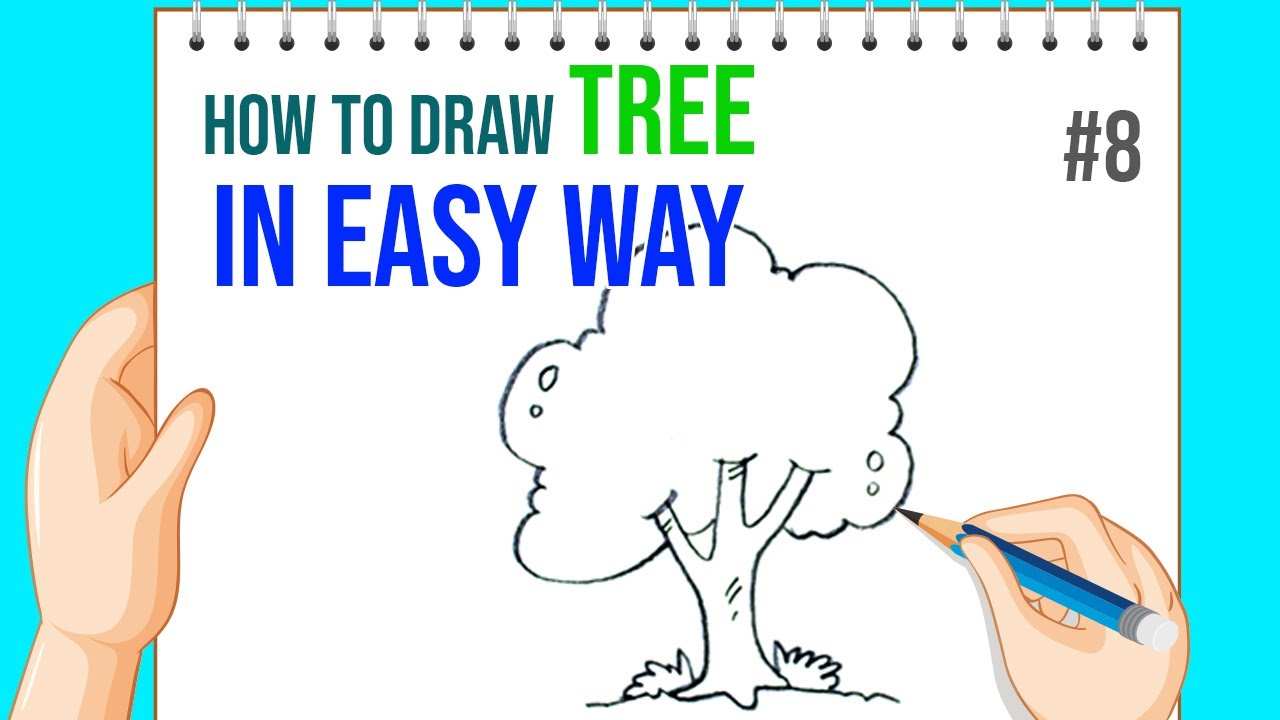 How to Draw a Tree in "Easy Way". Pencil Drawing | Kids Drawing | Kids ...