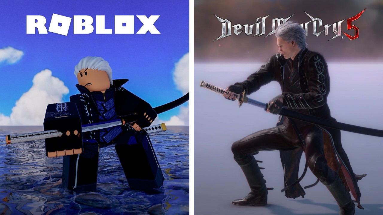 Devil May Cry 5 vs Roblox - Vergil Yamato Movesets References - YouTube