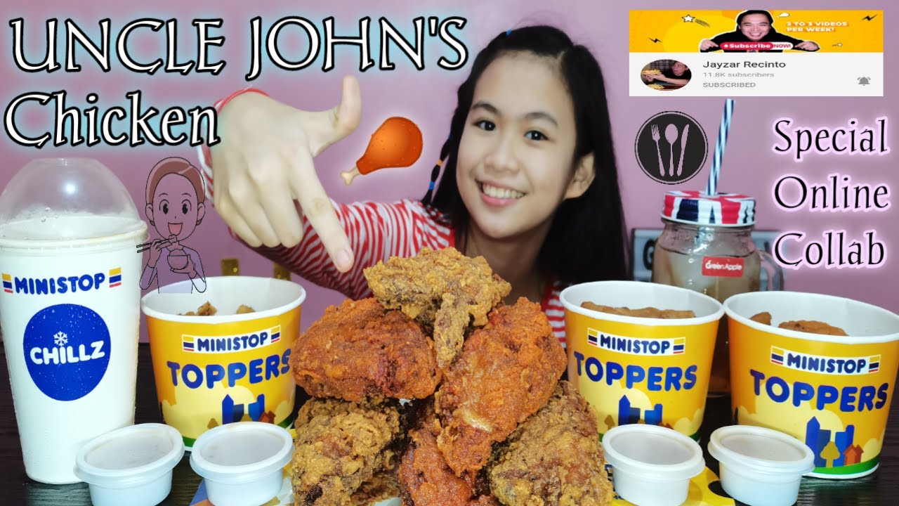 Uncle John's 1 Bucket (6pcs) + Ministop Food Mukbang | Online ...