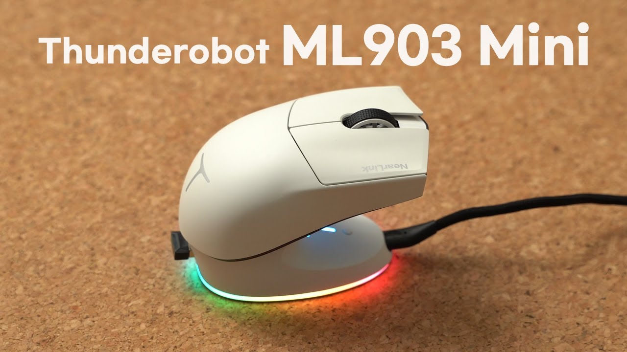 🔥 LED 충전 독 까지?! 8K 유선 & 4K 무선 지원 Thunderobot ML903 MINI 게이밍 마우스 리뷰 ...