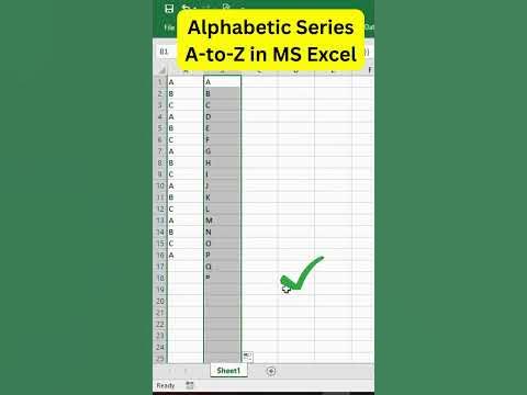 A to Z in Excel | How to alphabetical Order - YouTube