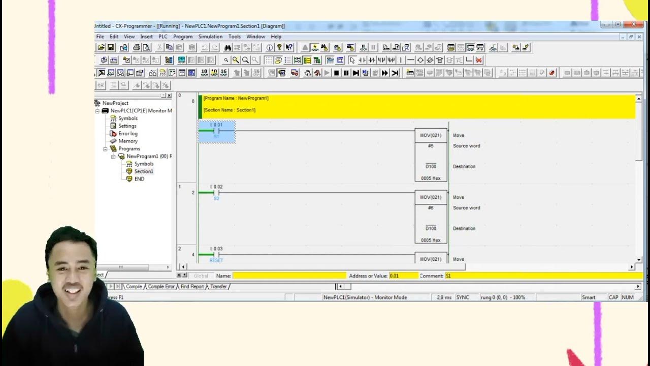 BELAJAR MENGENAI INSTRUKSI MOV PLC OMRON - YouTube