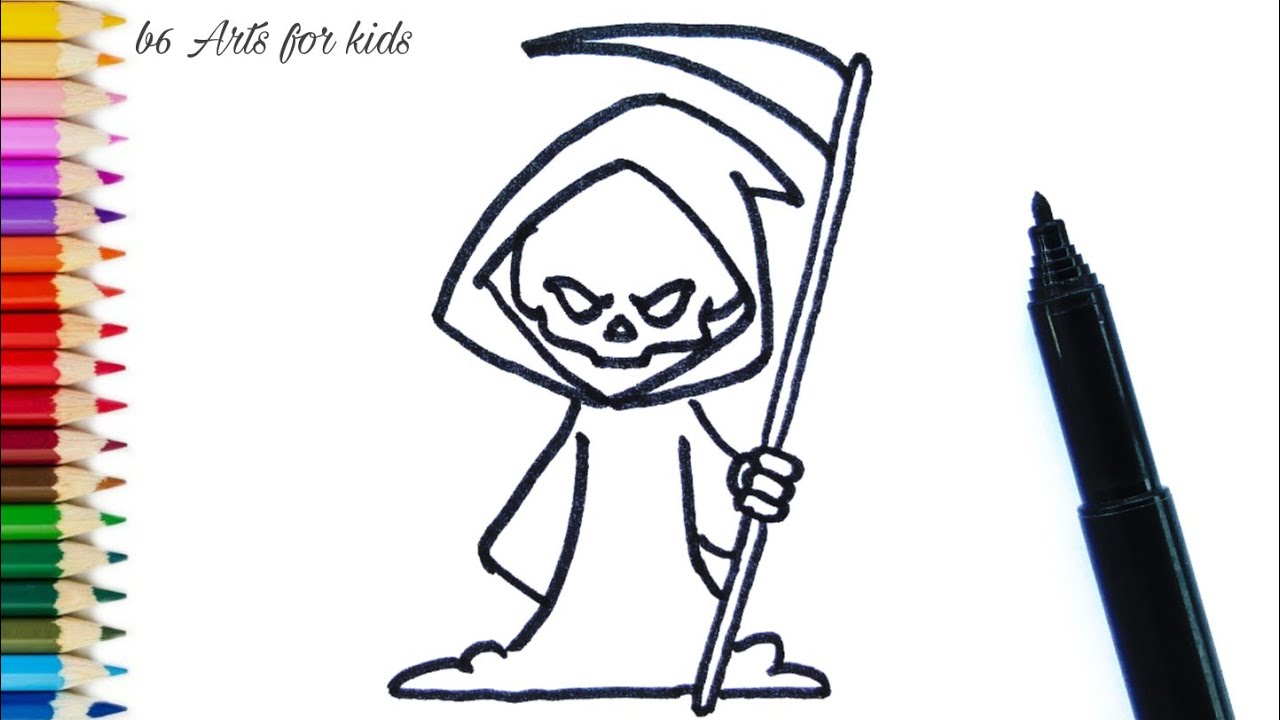 Simple Grim Reaper Drawings
