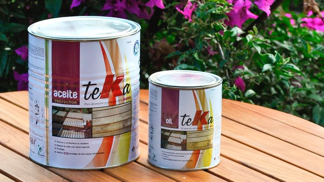 Aceite TEKA (Humectante natural para madera) - YouTube