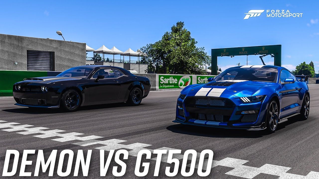 Ford Mustang Shelby GT500 vs Dodge Challenger SRT Demon | Forza ...