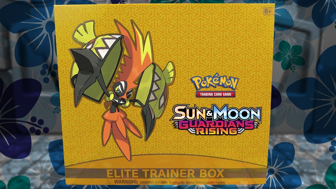 OPENING A POKEMON GUARDIANS RISING ELITE TRAINER BOX OF POKEMON CARDS ...