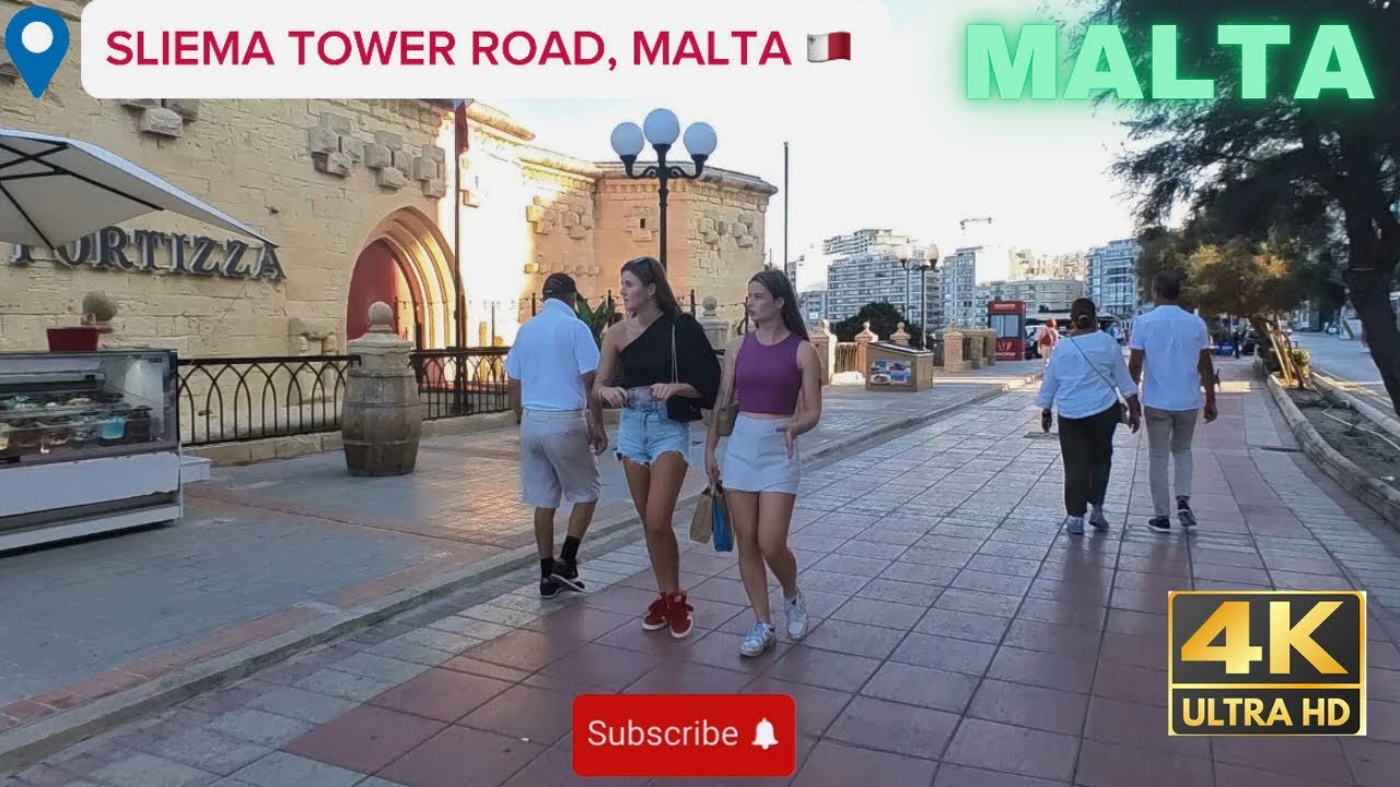 A Scenic Walk Along Sliema Tower Road | Fortizza Bar & Iconic Malta ...