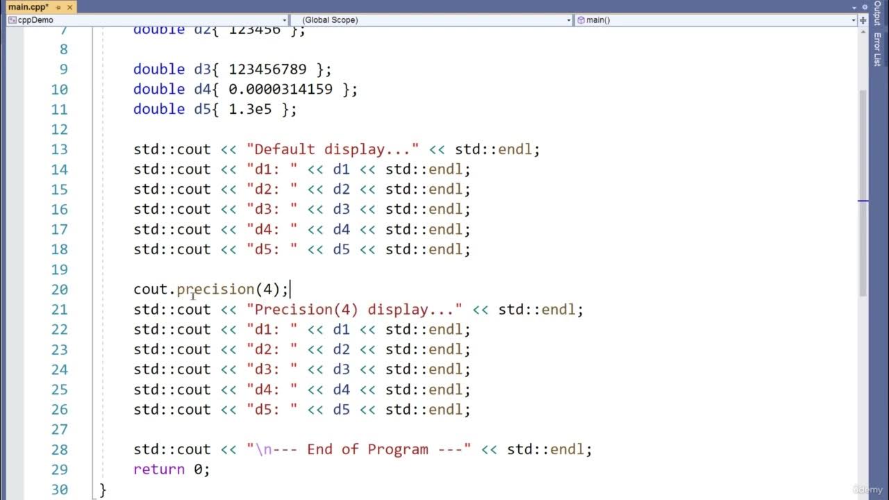 5 Setting the Precision for Floating Point Values - YouTube