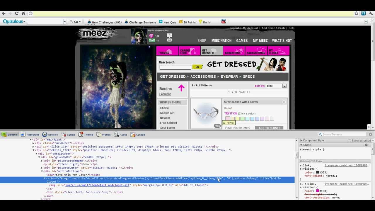 How to get Premium items on meez - YouTube