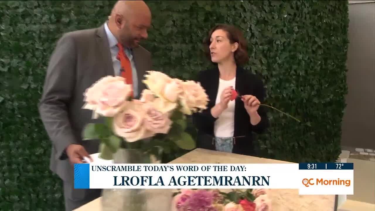 Learning to process roses for a bouquet - YouTube