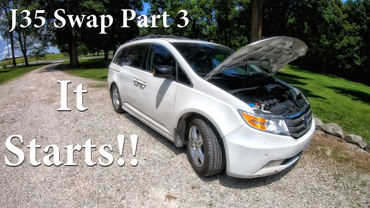 Got the J35 swap in. First Startup! - YouTube