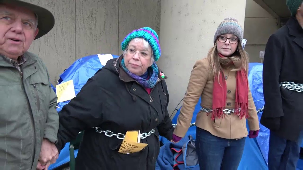 Homeless camp eviction protest, Spokane WA part 1 - YouTube