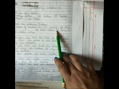 CLASS-3, COMPUTER, CH-5, UNDERSTANDING WINDOWS 10, PART-2 , QUESTIONS ANSWERS AND BOOK EXERCISE ...