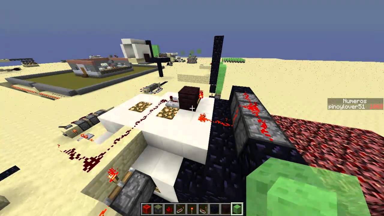 Minecraft 1.8 - Puerta 3x3 - Slime Block - Triple Piston Extender - YouTube