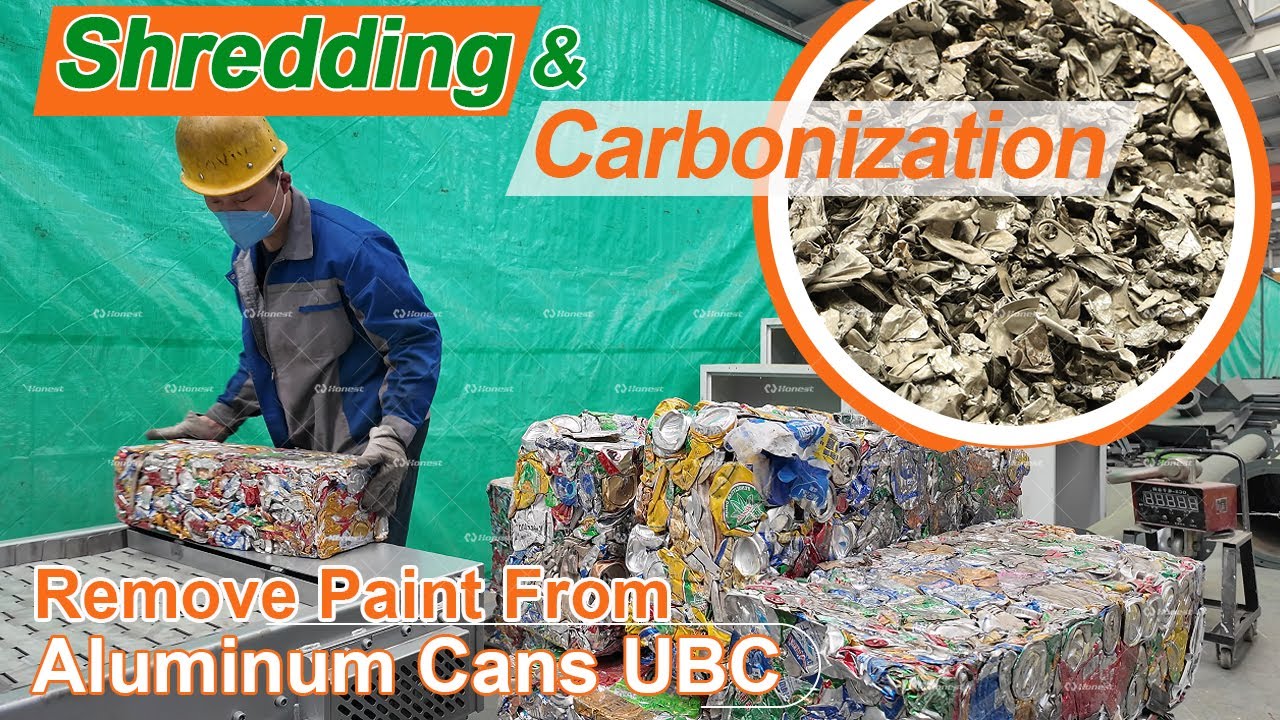 Aluminum Paint Pyrolysis Furnace : Shredding + Carbonization System for ...