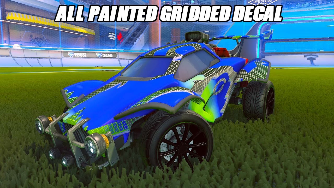Showcasing All *NEW* Painted "GRIDDED" Decal - Rocket League Season 20 ...