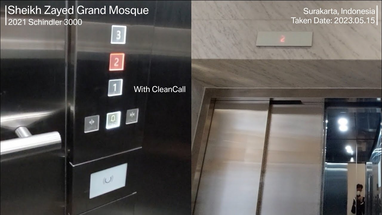 Schindler 3000 Traction Elevator at Sheikh Zayed Grand Mosque, Surakarta - YouTube