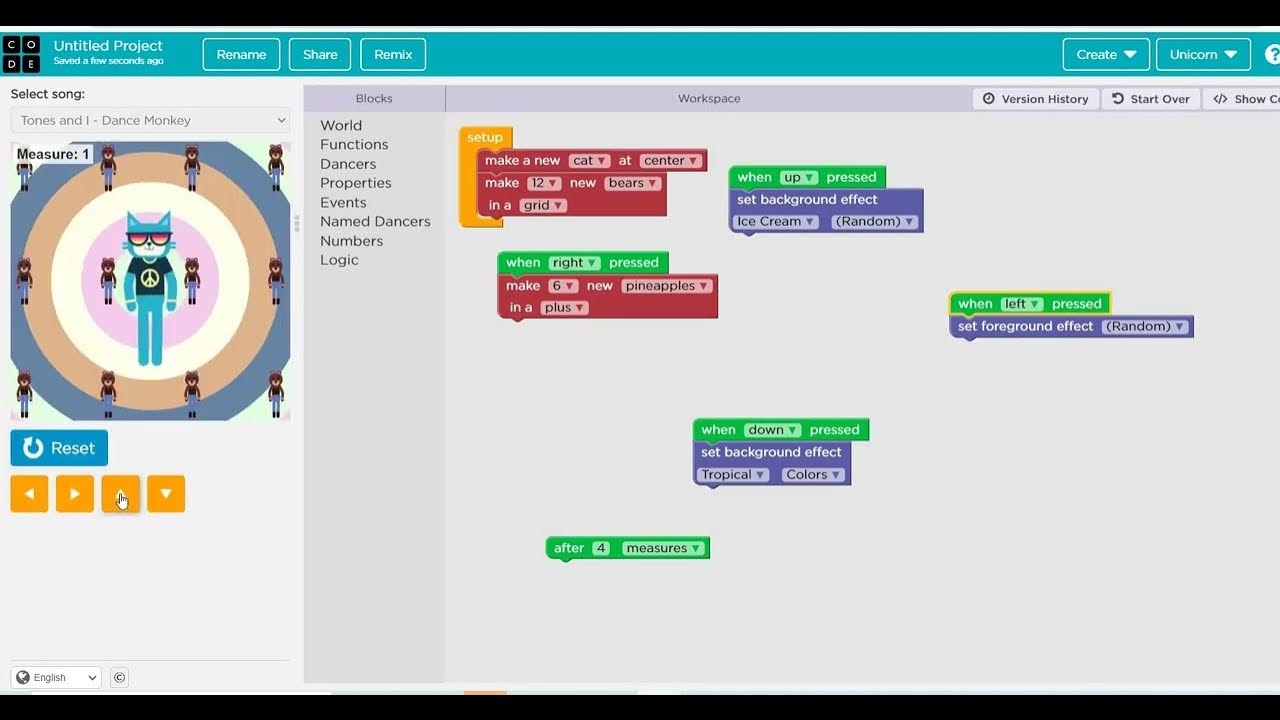how to make code org dance party random dance - YouTube
