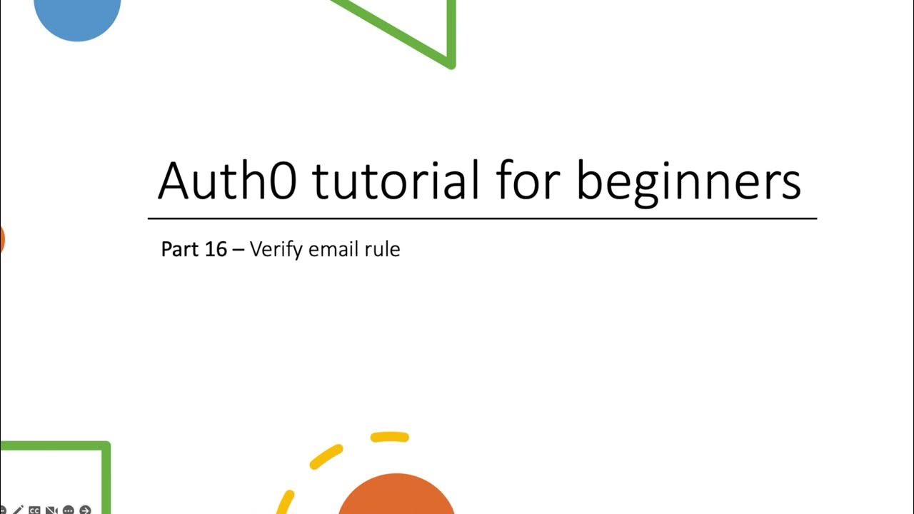 Part16 Auth0 tutorial How to setup verify email rule - YouTube