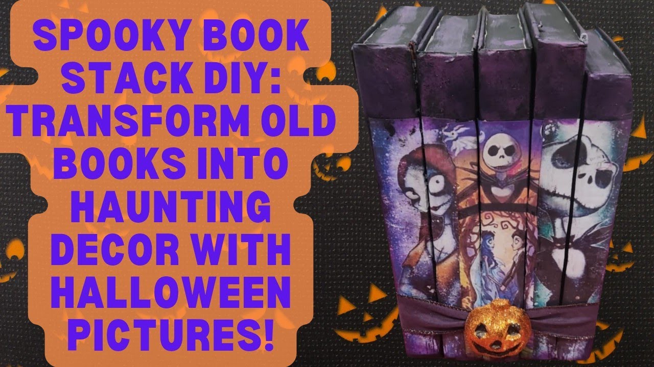 Spooky Book Stack DIY: Transform old books into haunting decor with ...