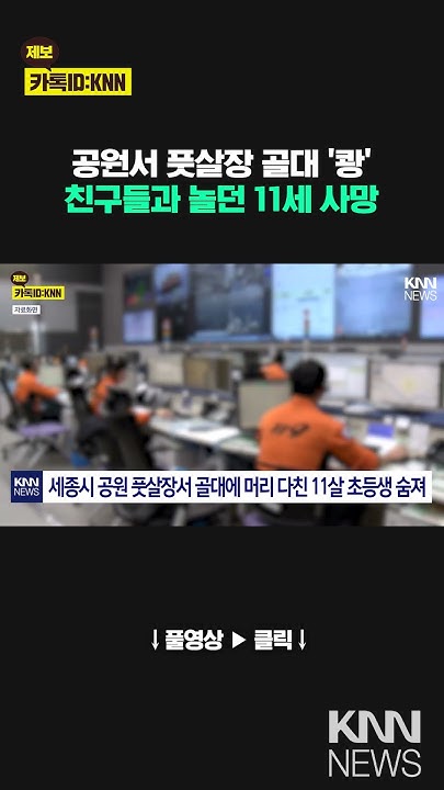 공원에서 놀던 초등생, 축구 골대에 머리 맞고 결국 / KNN - YouTube