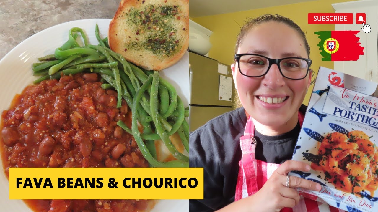 Portuguese Cooking: Fava Beans and Chourico - YouTube