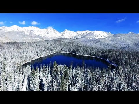 Musique de relaxation, zen, et merveilleux paysages, nature, neige, vidéo aérienne/drone (F. Amathy)