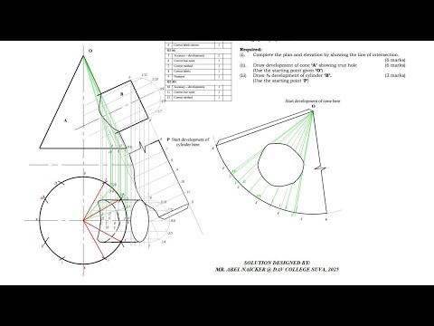 Year 13 Technical Drawing Sheet No. 6 Interpenetration and Development ...