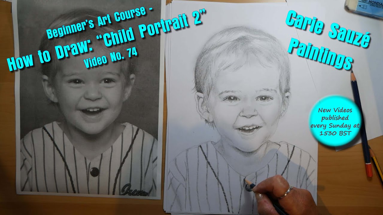 "How to Draw Child Portrait 2" - Beginner's Drawing Course No. 13 ...