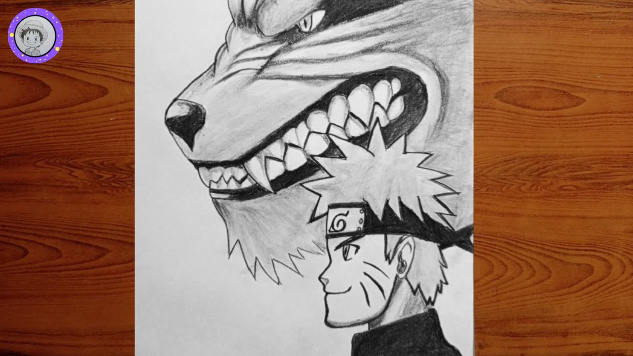 How To Draw Naruto And Kurama Step By Step || Tutorial For Anime Fanart ...