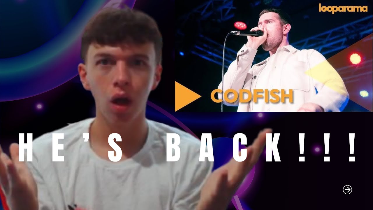 Codfish beatbox is back 🇦🇺! Part 1 and 2 Toolo reacts to Codfish live at looparama. - YouTube