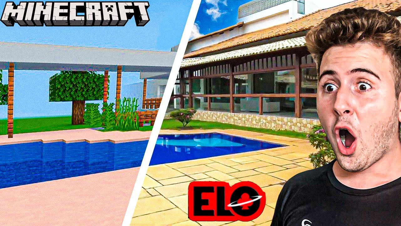 FIZ A NOVA MANSÃO ELO NO MINECRAFT! - YouTube