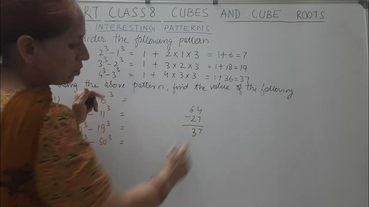 CLASS 8:CUBES AND CUBE ROOTS (V4) SOME INTERESTING PATTERNS - YouTube