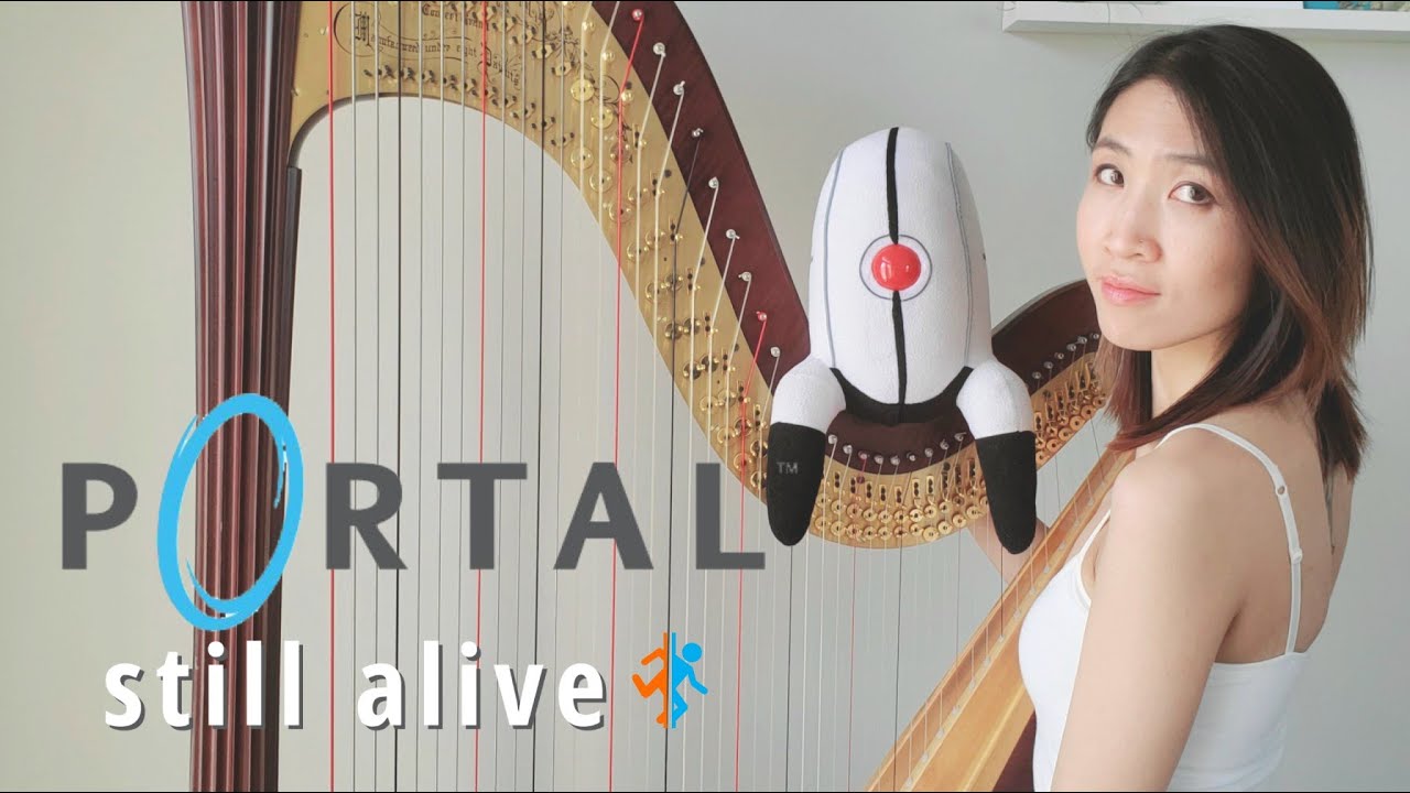 Portal - Still Alive // harp and voice cover - YouTube