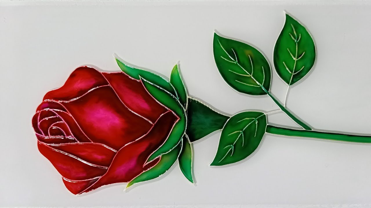 Glass Painting Designs Of Roses
