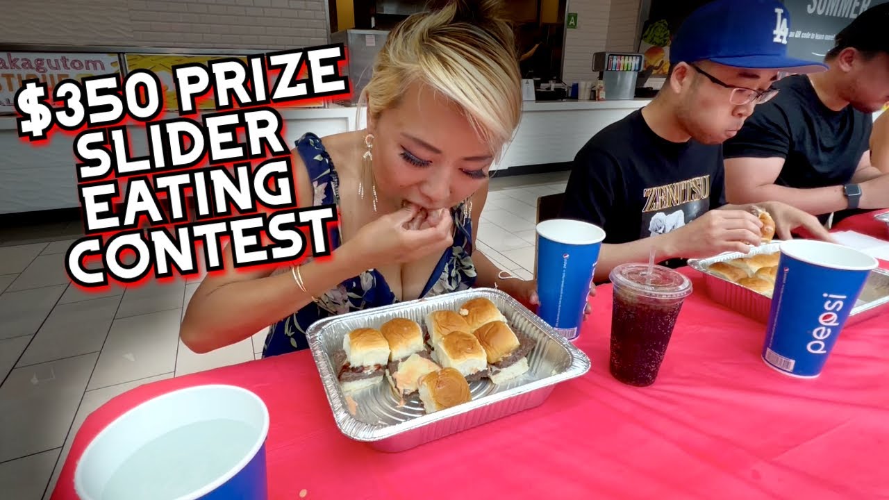 $250 CASH PRIZE SLIDER EATING CONTEST at Bitez Burgers in West Covina ...
