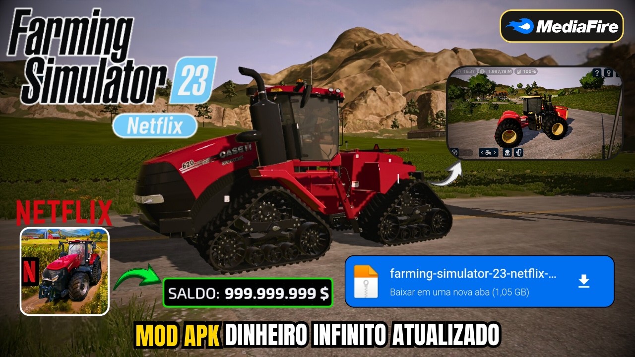 Farming simulator 23 netflix mod apk dinheiro infinito atualizado ...