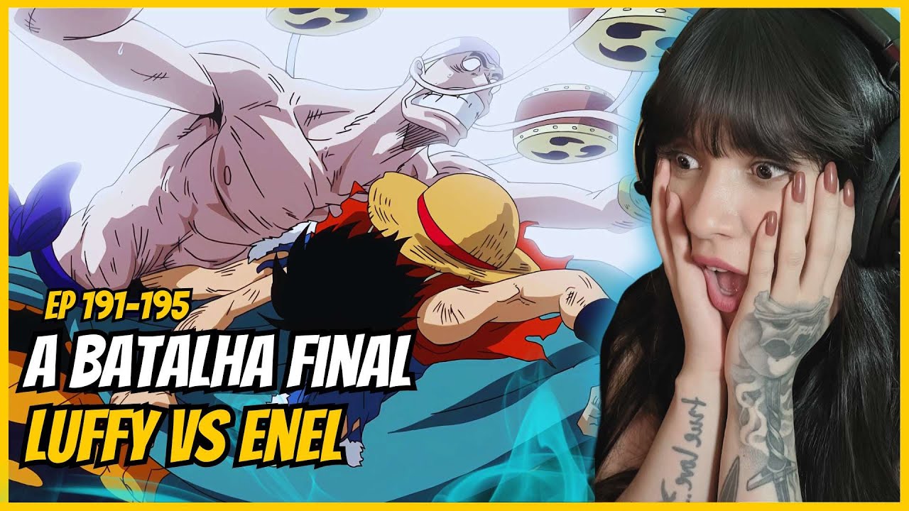 Luffy Vs Enel Em One Piece! | REACT EP. 191-195 - YouTube