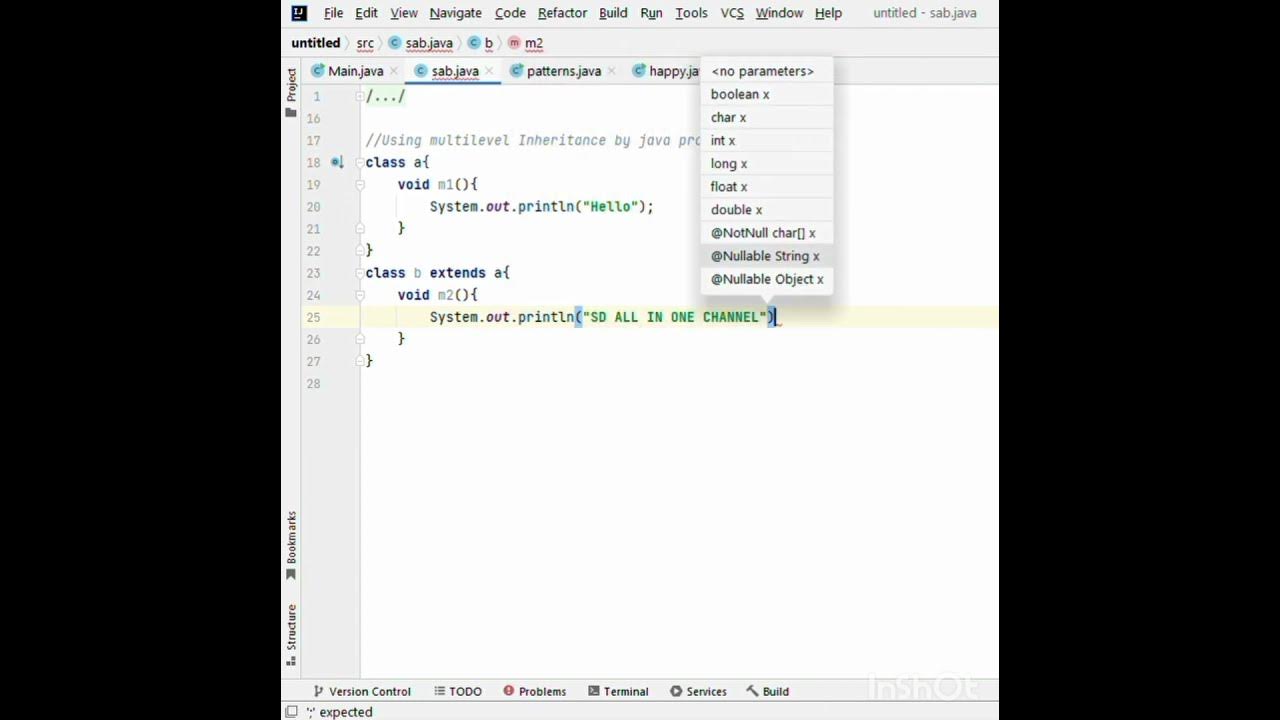 Multilevel Inheritance in Java //slove Inheritance in java programming - YouTube