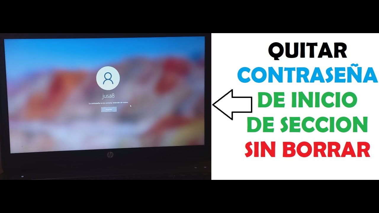 Quitar contraseña de usuario, de inicio de windows Laptop HP EliteBook 845 G9 - YouTube