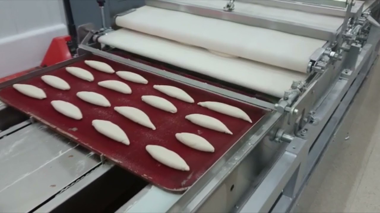 Automatic 4 Piston Panning Machine with under the table buffer - YouTube