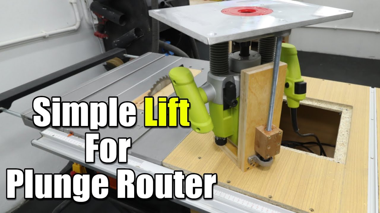 DIY Simple Lift for a Plunge Router - YouTube