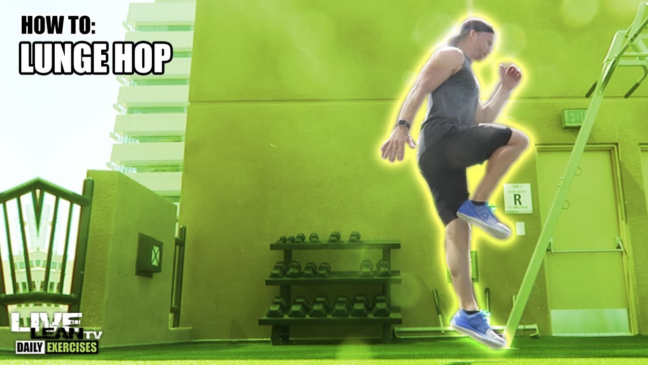 How To Do A LUNGE HOP | Exercise Demonstration Video and Guide - YouTube