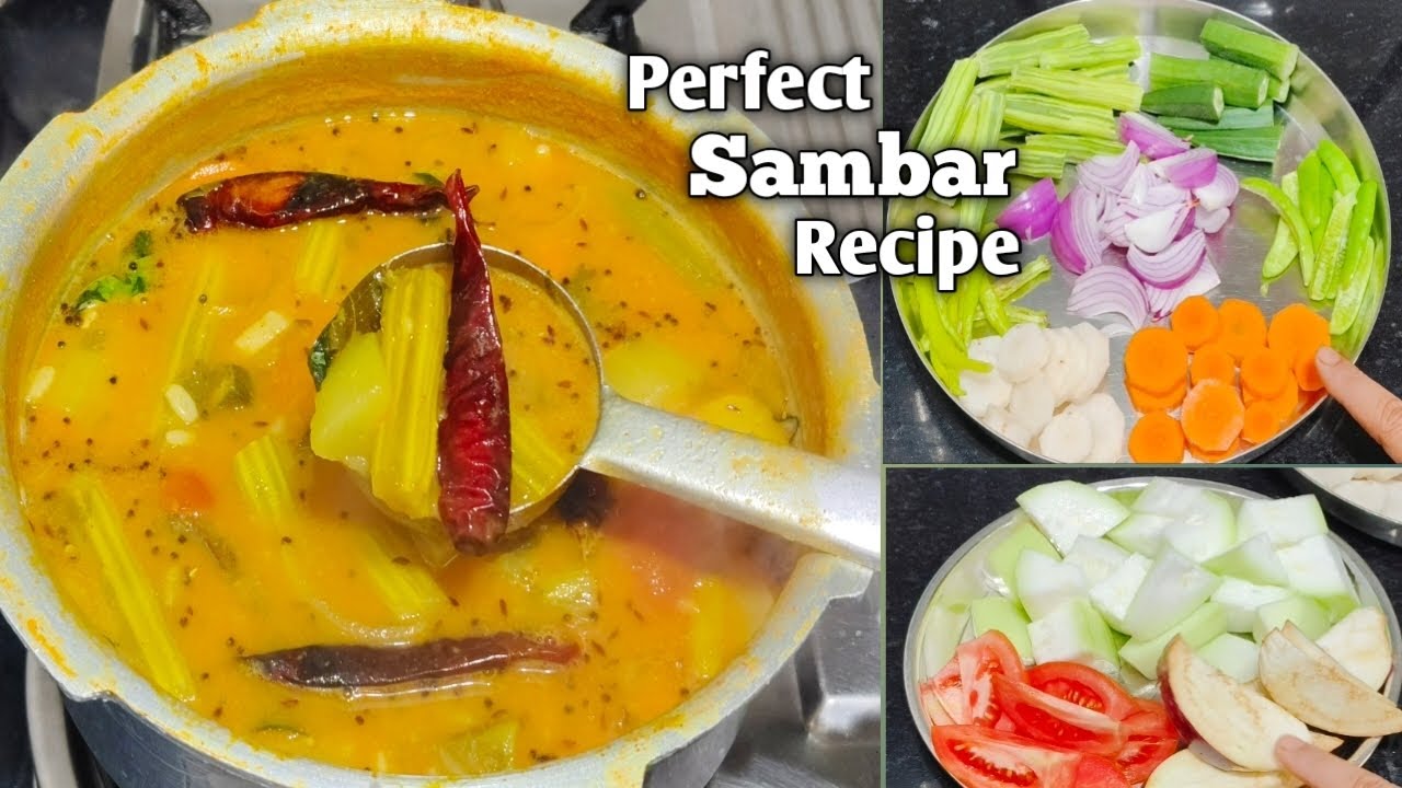 "ఫంక్షన్లో వడ్డించే సాంబార్ రెసిపీ /ఈ స్టైల్ లో చేస్తే రుచి ...
